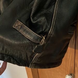 bomb boogie | Jackets & Coats | Vintage Bomb Boogie Sky Leather Biker ...